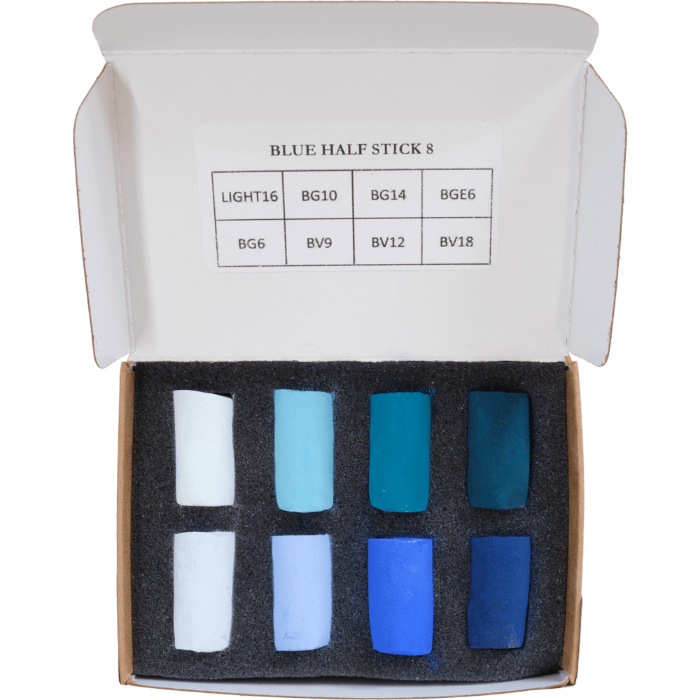 Unison Soft Pastels 8 Half Stick Blue Mini Set | PaperStory - The Great ...