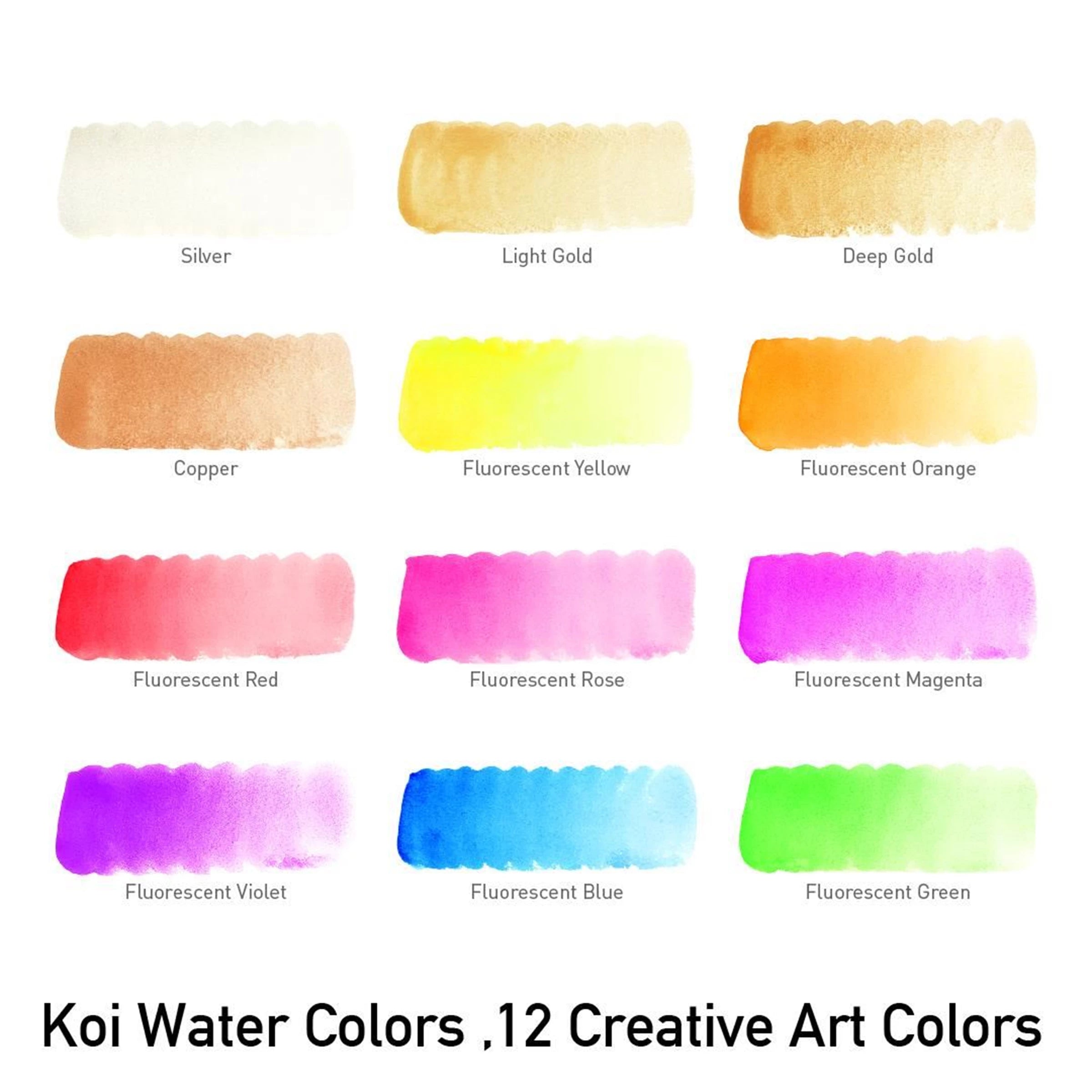Koi Water Colours Pocket Field Sketch Box Creative Art Colours | 12 ha ...