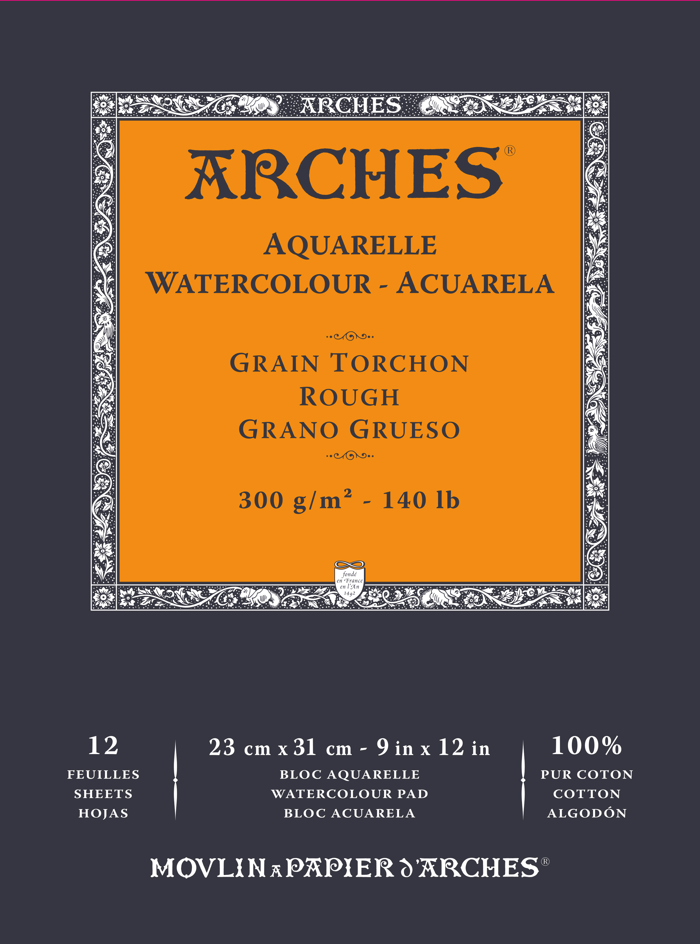 Arches 100% Cotton 300 gsm Watercolour Paper Rough x 12 sheets ...