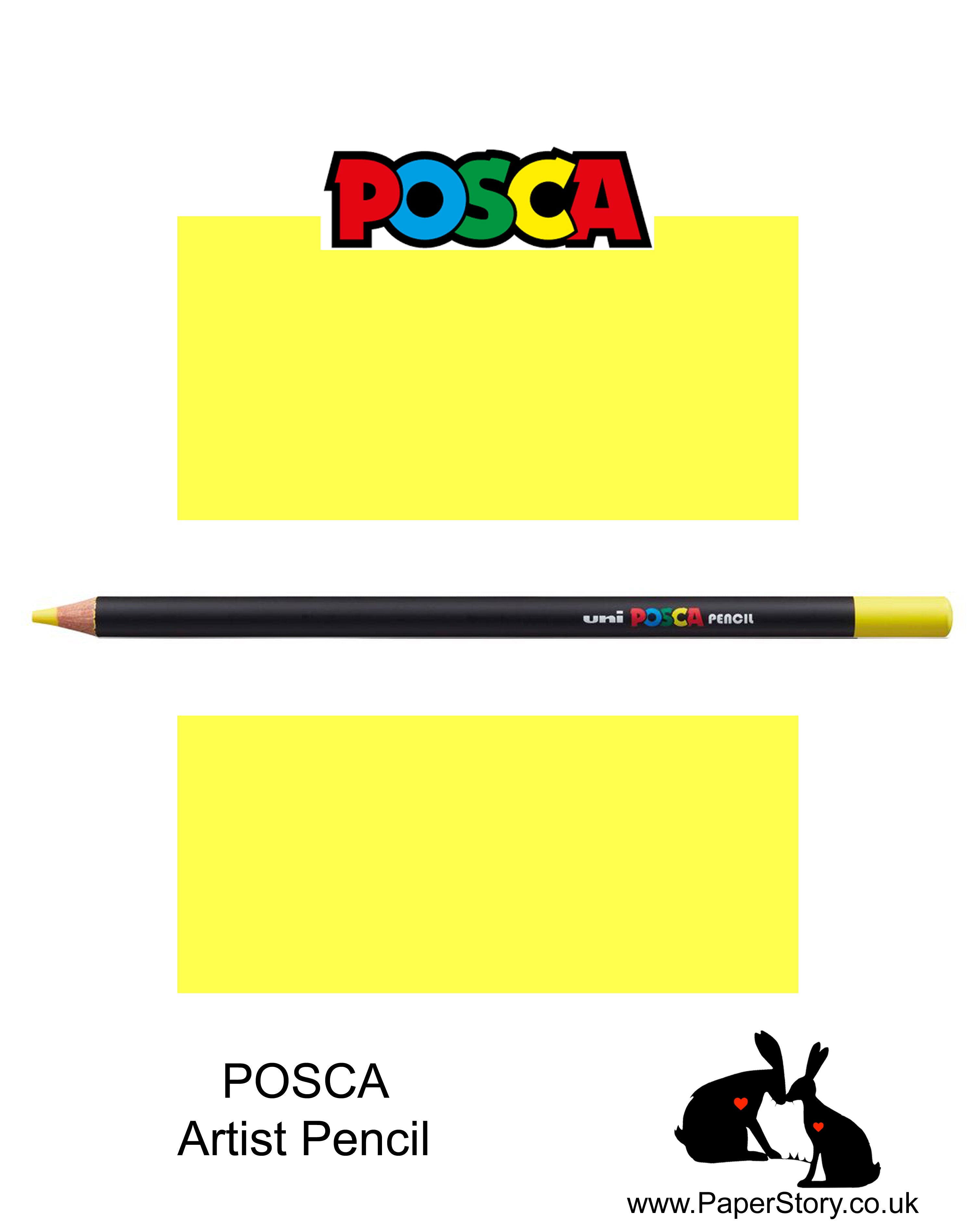 Uni POSCA individual Coloured Pencils Lemon Yellow 28 | PaperStory ...