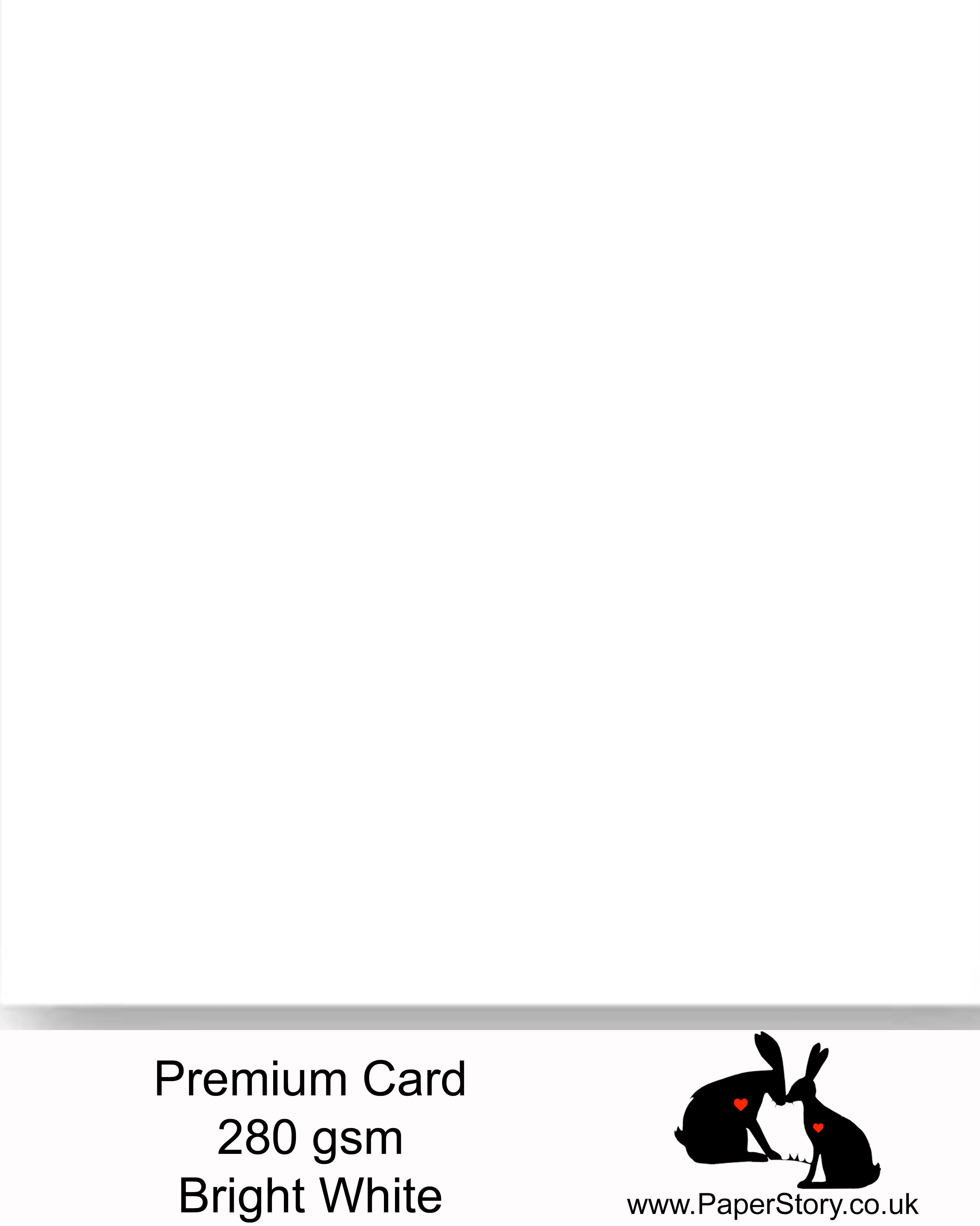 Bright White Ultra smooth Crafting Card 280 gsm A4 | PaperStory - The ...